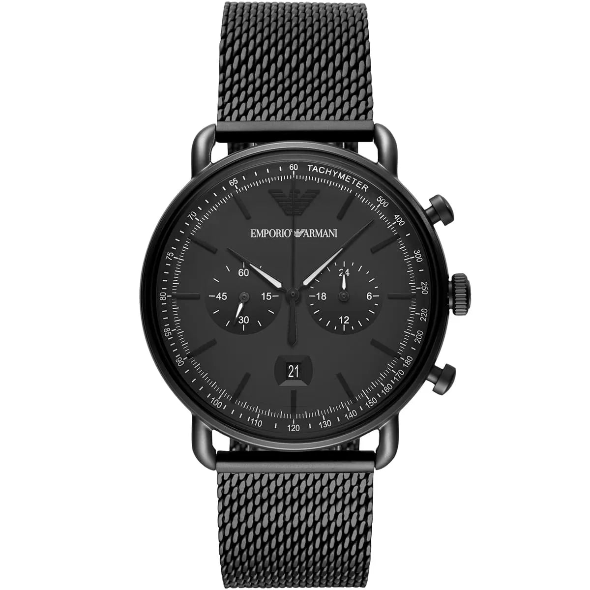 Emporio Armani AR-11264 Jet Black Original For Mens 43mm Quartz – ASAD ...